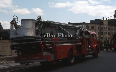 Fire Apparatus Slide FDNY Mack C Tower Ladder 105 Rear View Rare | eBay