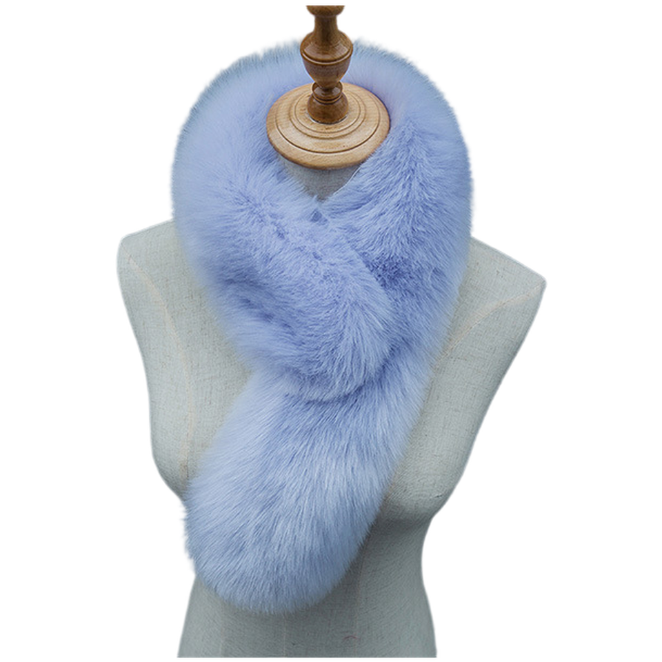Warm Winter Accessory Faux Fox Scarf Thick Fluffy Scarf Elegant Color ...