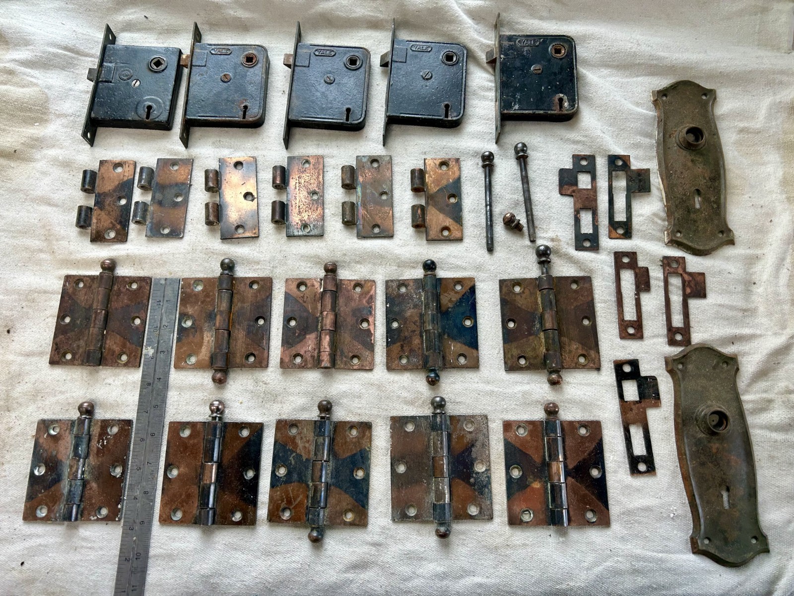 Copper Oxide flashed japanned finish hardware lot -30 pieces | eBay