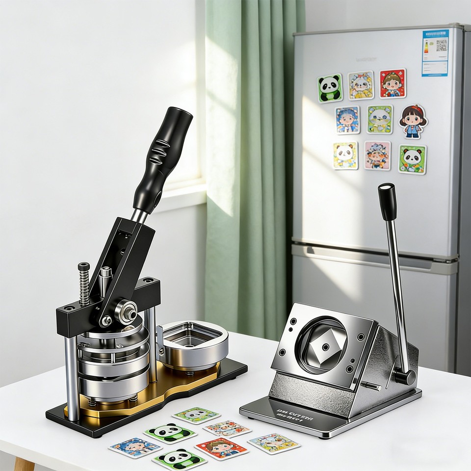 50mm 2inch Square Fridge Magnet Making Machine Kit + 100 Sets Magnet ...