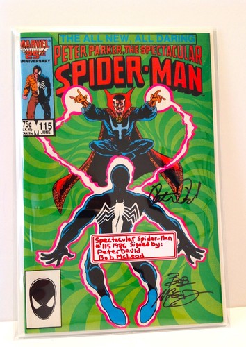 The Spectacular Spider-Man #115 1986 Signed Peter David (RIP) and Bob ...
