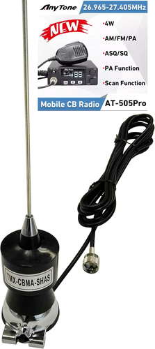 Combo: Anytone AT-505Pro CB radio + Trunk Lip Mount Mobile CB Antenna ...