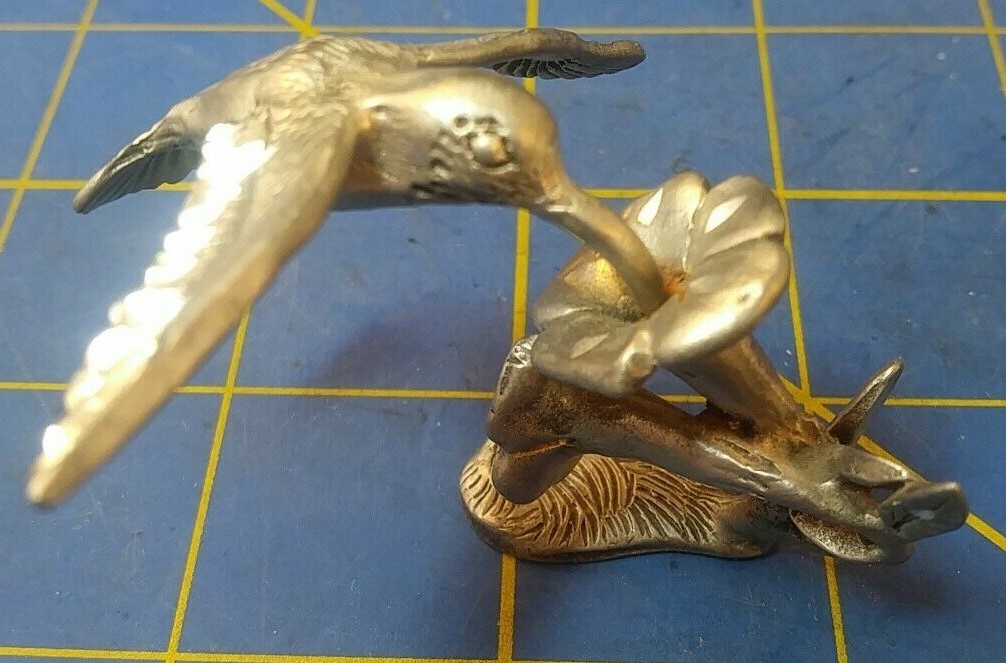 Pewter Hummingbird With Flower Figurine B. Kay | eBay
