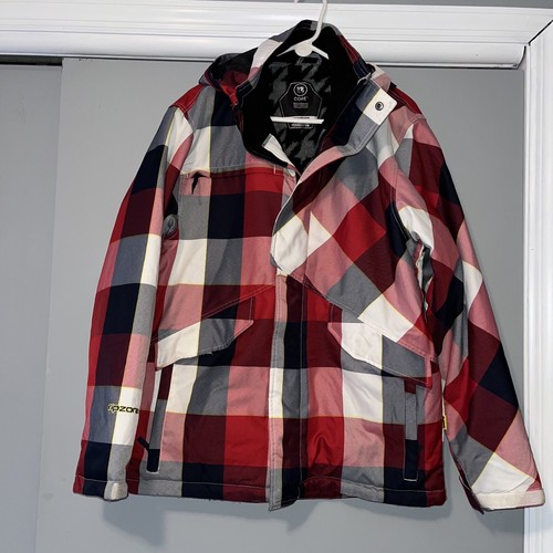 ripzone Core 5000mm Full zip Snowboarding Ski Jacket Red White Blue ...