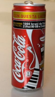 PRL) Coca Cola Can 330 ml Collection 2008 coke iTunes collection tin ...