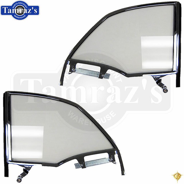 55-57 Chevy Bel Air CONV'T Rear Quarter Glass Window w/ Track Frame ...