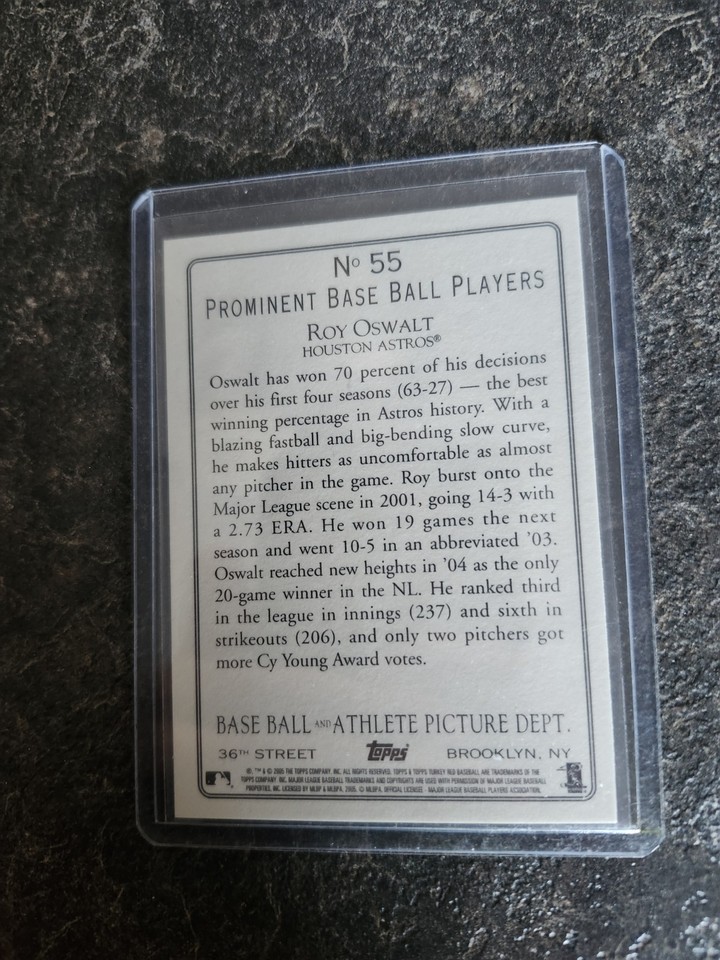 2005 Topps Turkey Red Base Yellow Sky SP Roy Oswalt Card# 55 | eBay