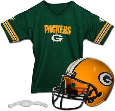 Franklin Sports Youth NFL Green Bay Packers Kids Helmet + Jersey Set ...