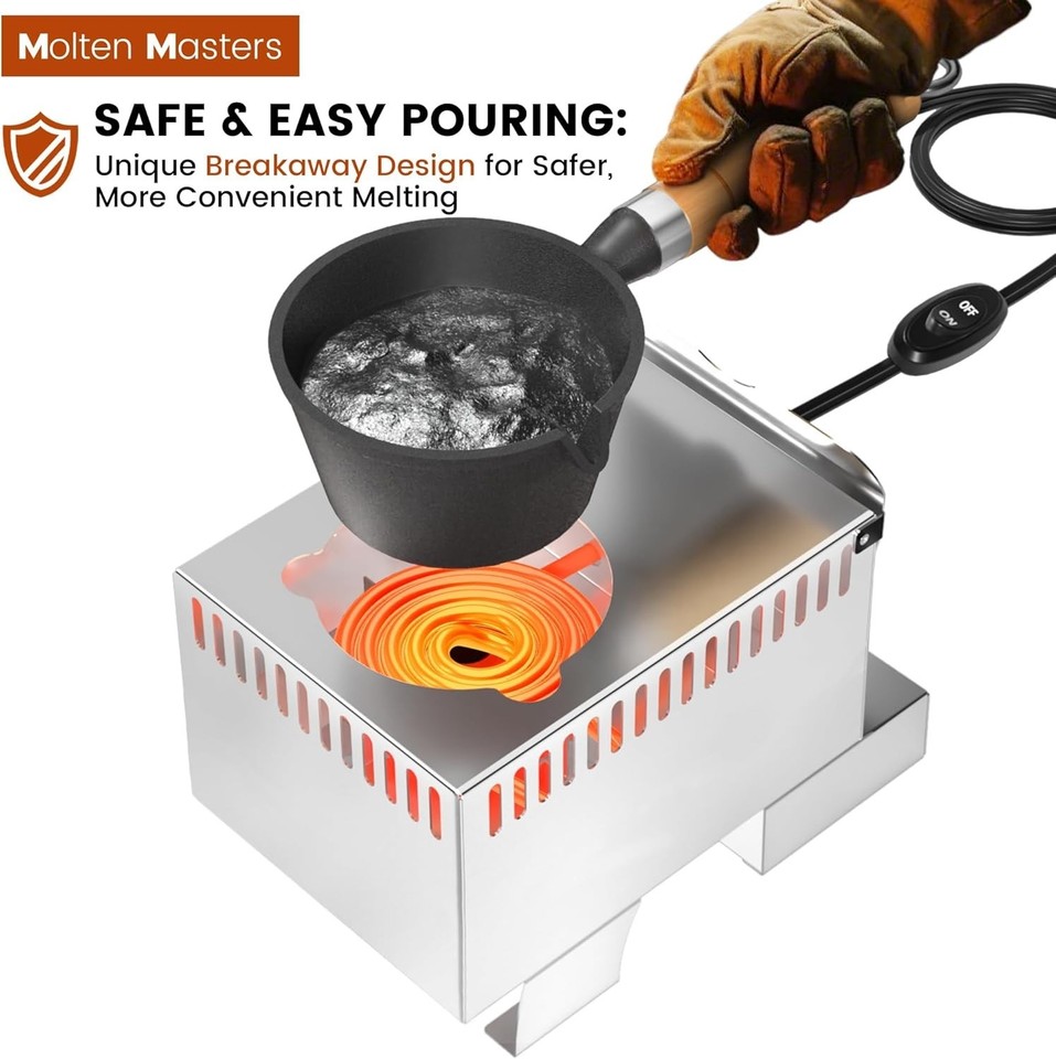 Electric Lead Melting Pot, 5lb Capacity Metal Melter for Fishing ...