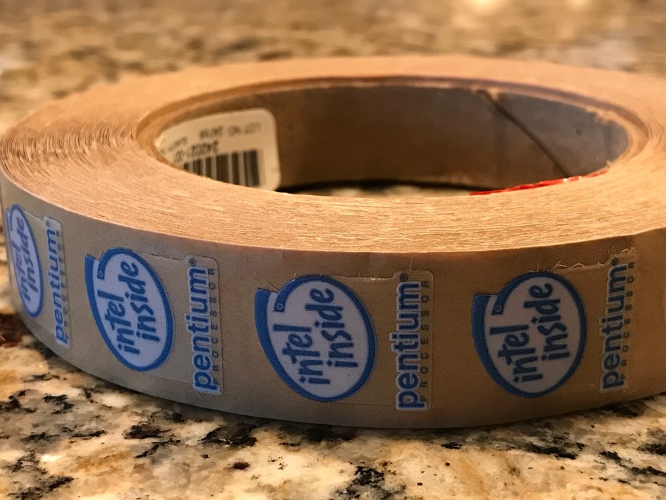 Original Intel Pentium processor Intel Inside case sticker badge NEW ...