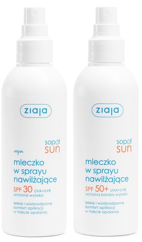 ZIAJA SOPOT SUN MOISTURIZING SUNSCREEN LOTION SPRAY UVA+UVB SPF30 ...