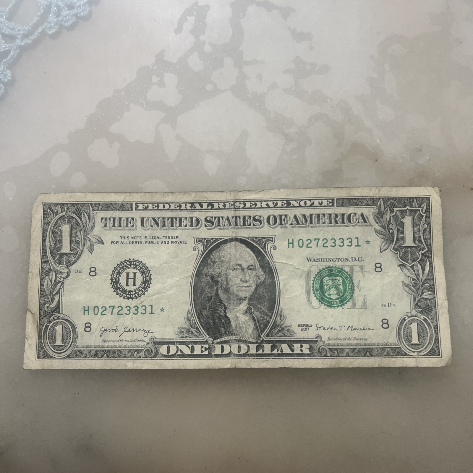 Rare 1 dollar bill star note Series 2017 | eBay