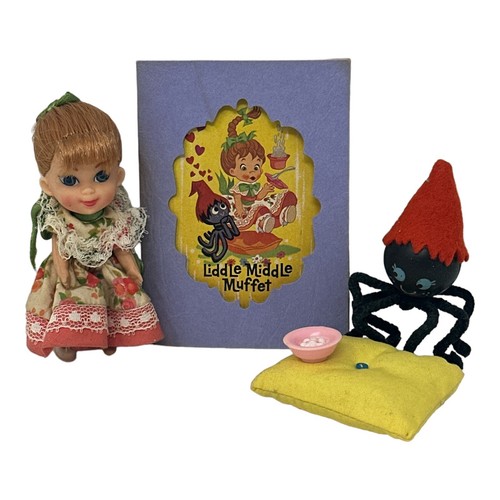 Vintage Liddle Kiddles LIDDLE MIDDLE MUFFET Storybook Doll Mattel 1960s ...