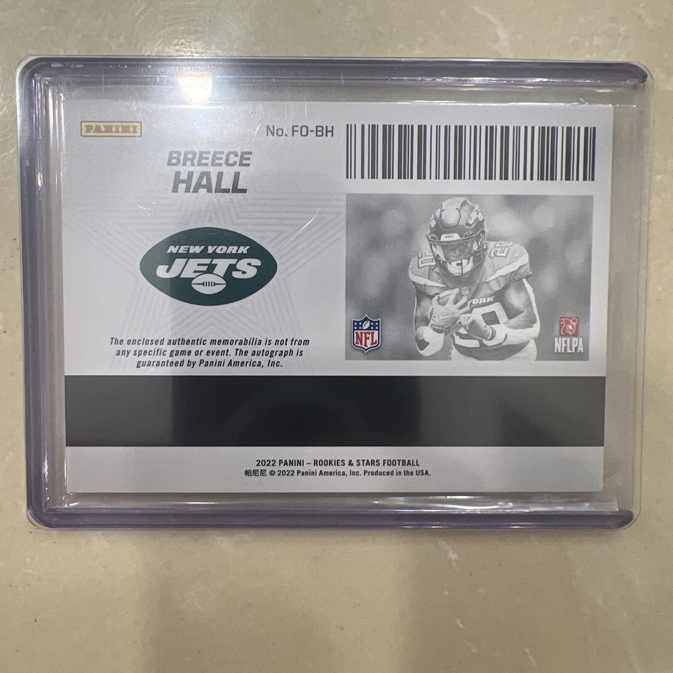 Breece Hall 2022 freshman orientation rookie & Stars 3 Color Patch Aut ...