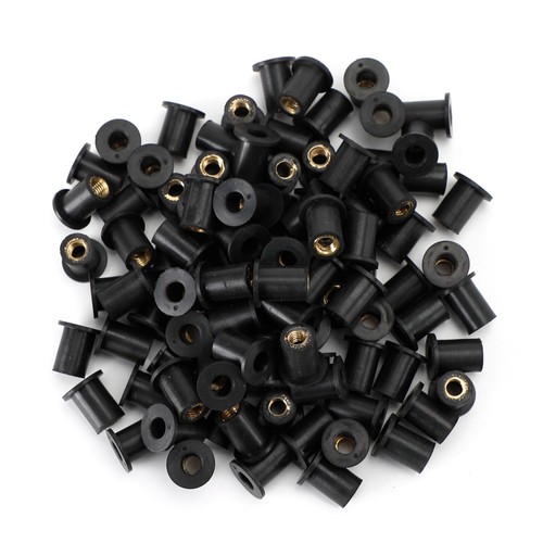 M5 Rubber Well Nuts Wellnuts for Fairing &Screen Fixing Pack of 100 ...
