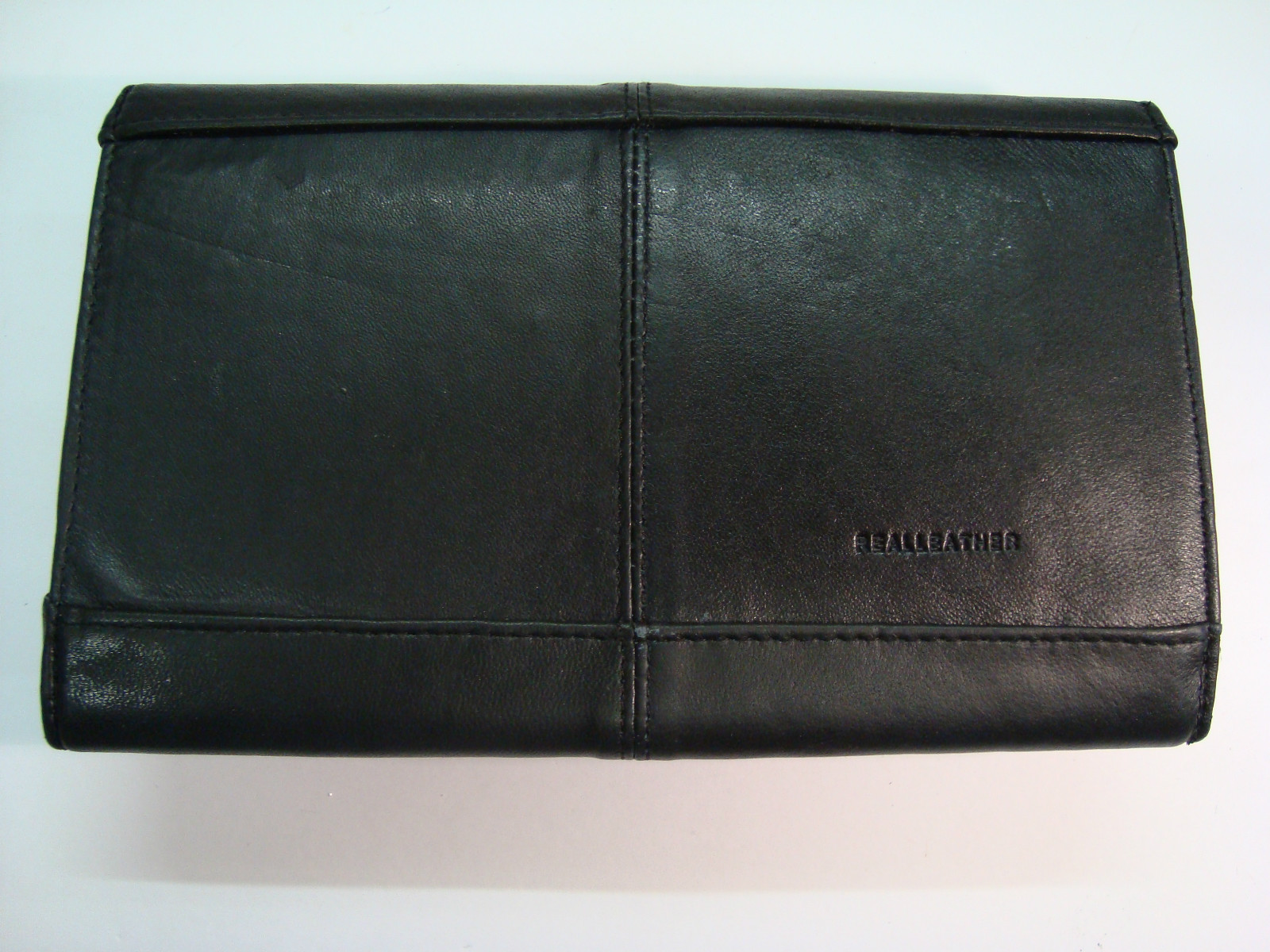 LEATHER TRAVEL Document WALLET ORGANISER with lock for Passport etc ...