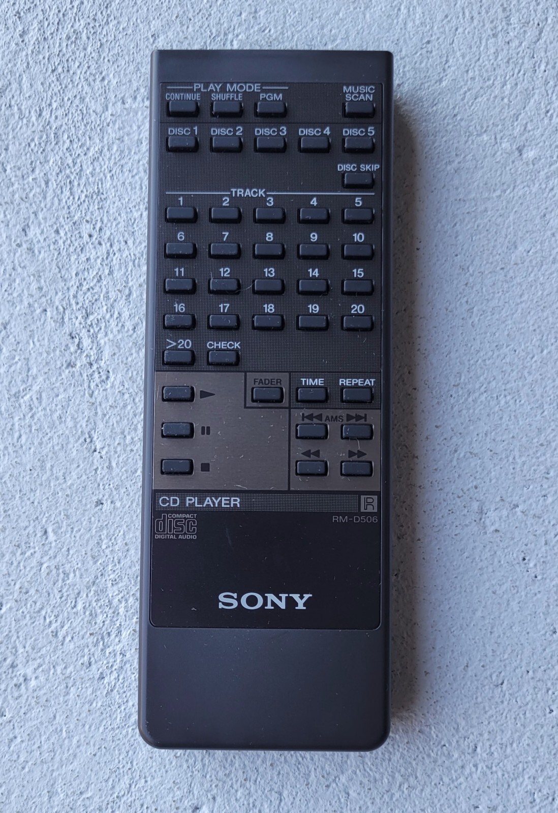 Sony RM-D506 5 Disc CD Changer Remote Control for CDP-C505 CDP-C661 ...