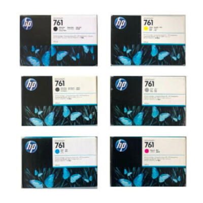 6 x Original Tinte HP DesignJet T7100 T7200 / Nr. 761 CM991A CM992A ...