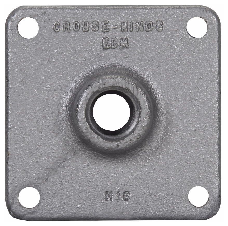 CROUSE-HINDS RSMP1, Junction Box Conduit Hub Plate, 4-1/2" x 4", 1/2 ...