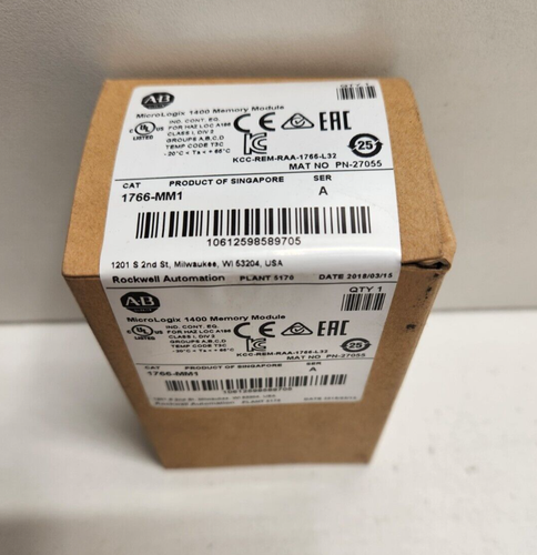 FACTORY SEALED! ALLEN-BRADLEY SER.A MICROLOGIX 1400 MEMORY MODULE 1766 ...