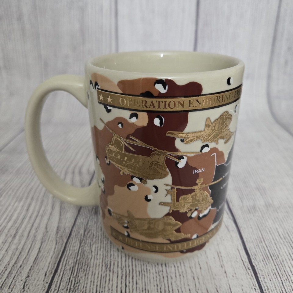 Operation Enduring Freedom Commenced October 7th 2001 Mug 22 Karat Gold ...