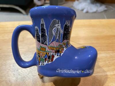 Christkindlmarket Chicago Light Blue Christmas German Market Boot Mug ...