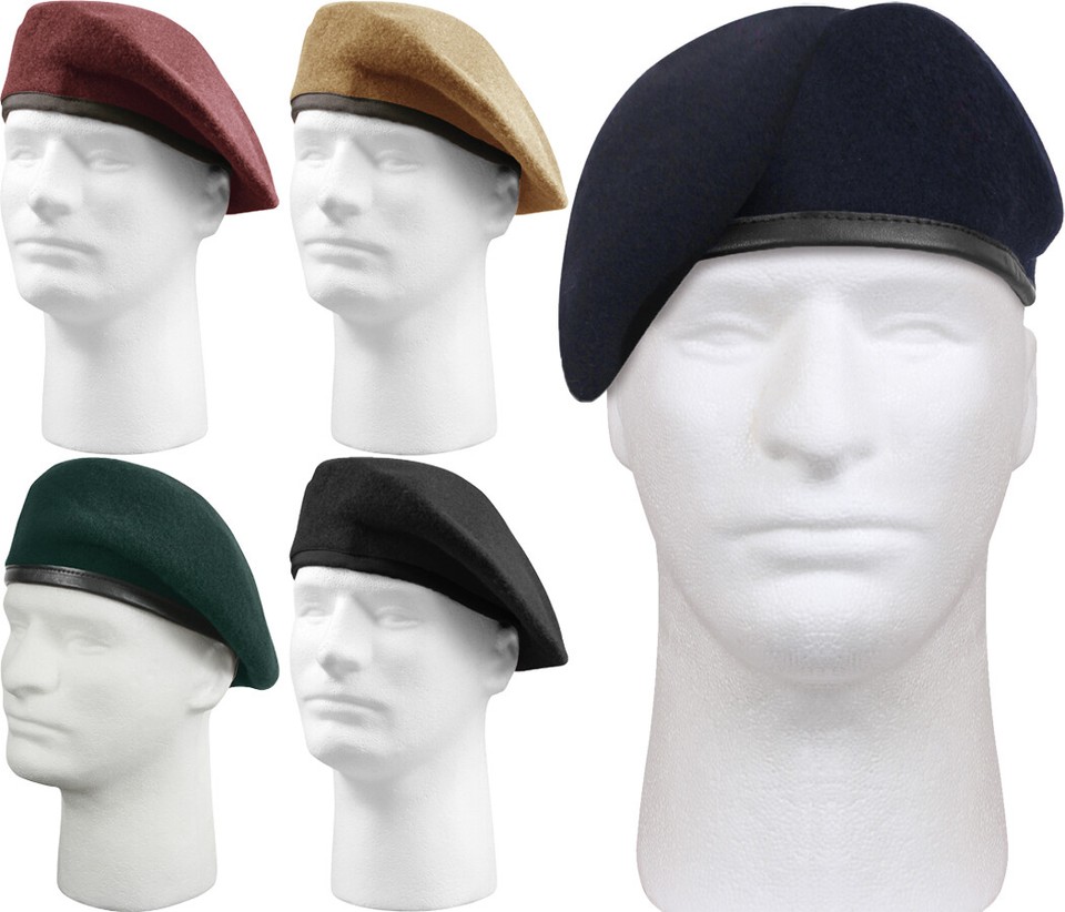 Military Wool Beret - Inspection Ready Pre-Shaved Badge Tactical US ...
