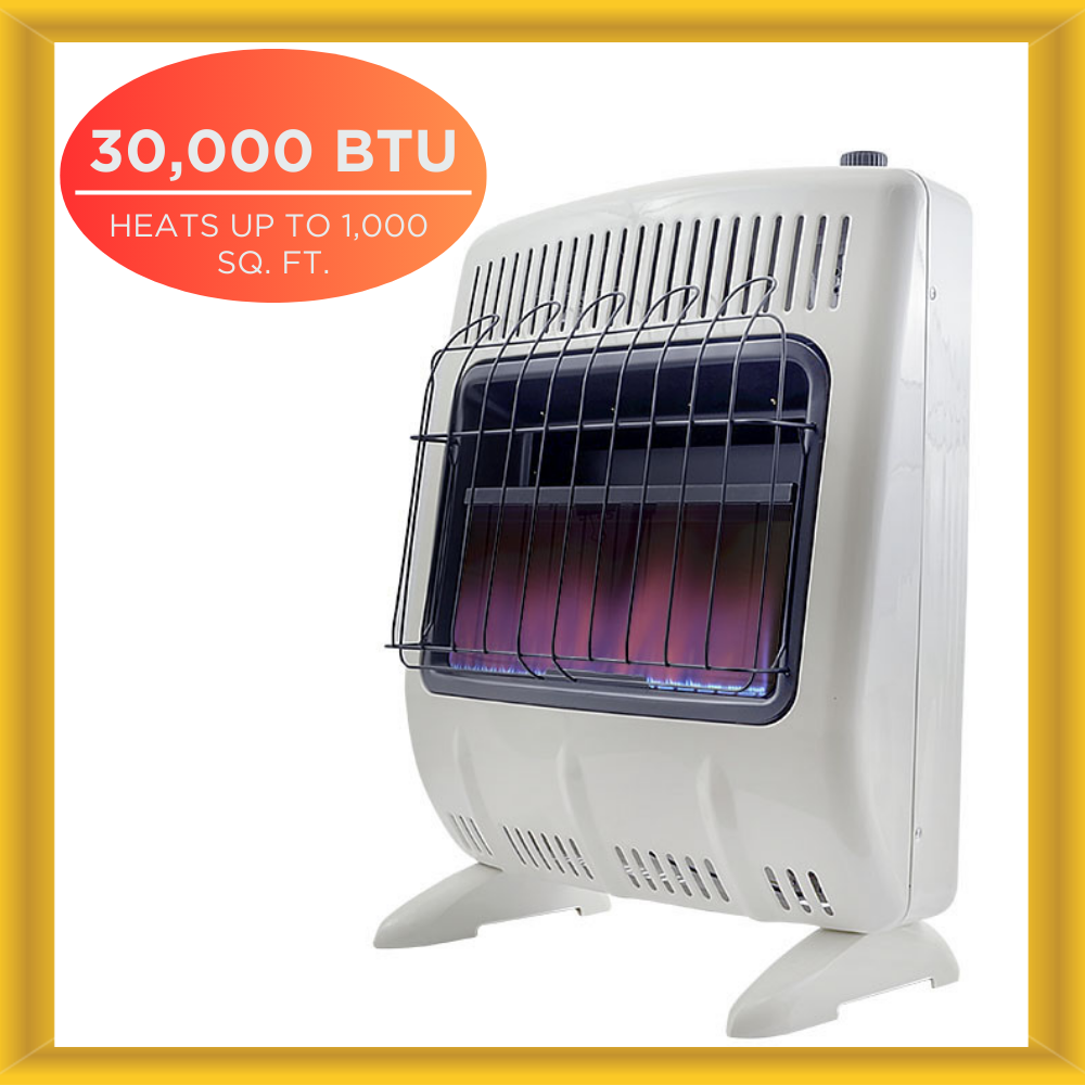 750 Sq Ft Garage Heater Mr. Heater 30,000 BTU Blue Flame Propane Heater ...