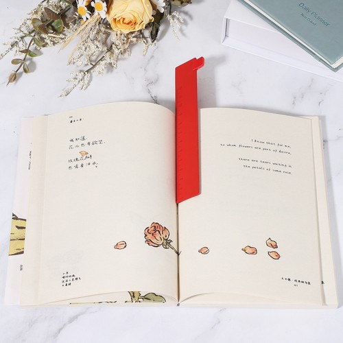 2Pcs Steel Ruler Bookmark, 5.9 Inch Straight Copper Bookmarks,Red ...