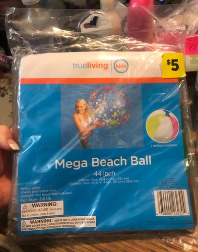 True Living Kids by Bestway Vintage Mega Beach Ball 44" NIP Sturdy ...