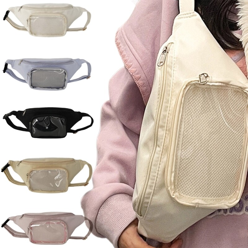 Stylish Shoulder Bag Fanny Pack Clear Chest Bag Crossbody Purse for ...