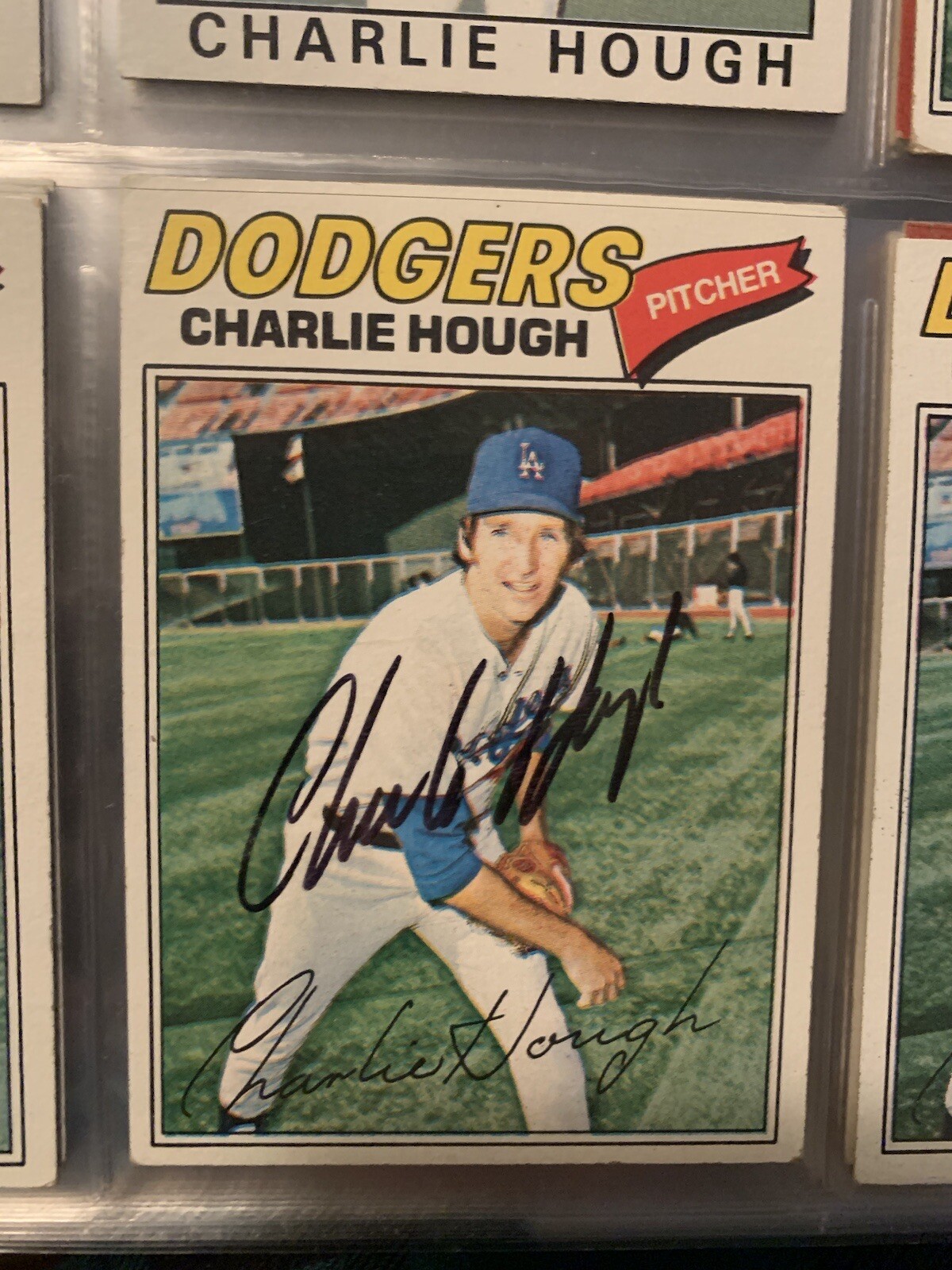 Charlie Hough autographed 1977 Topps baseball card | eBay