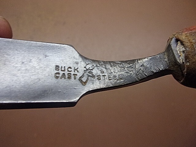 Vintage Buck Bros Cast Steel Crank Neck Tang Gouge Chisel 9 3/4" x 1 ...