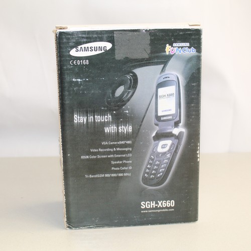 Rare Vintage Samsung SGH-X660 Silver Phone International In Box ...