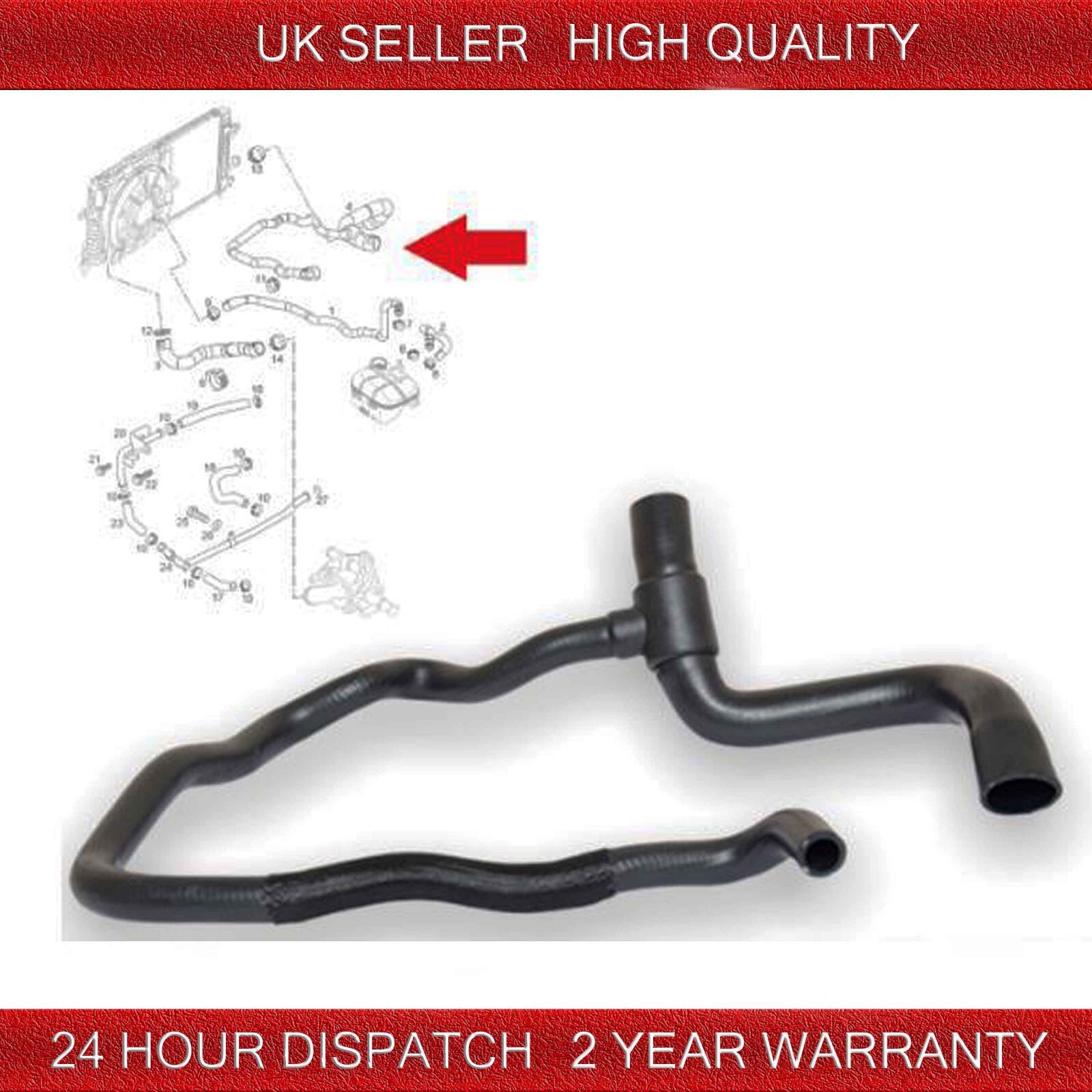 FOR VAUXHALL OPEL ASTRA H MK5 1.7 CDTI 2004-2010 RADIATOR LOWER HOSE ...