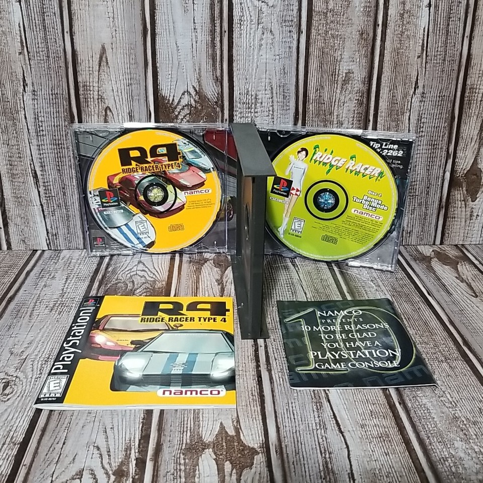 R4 Ridge Racer Type 4 (Sony Playstation 1, 1998) PS1 Complete CIB w ...