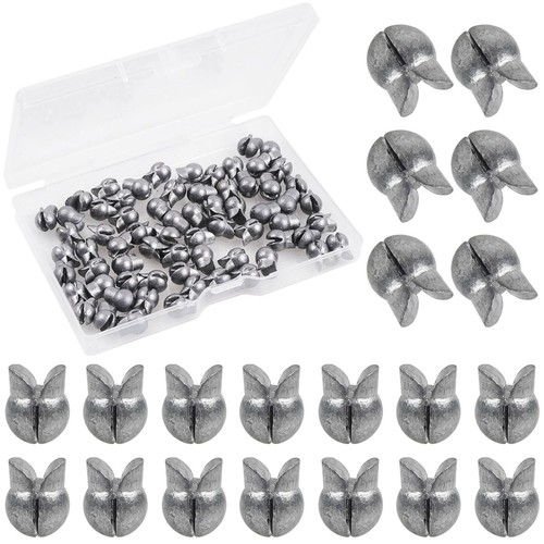 Fishing Weights 100pcs Lead Split Shot Sinkers Clip on Removable ...
