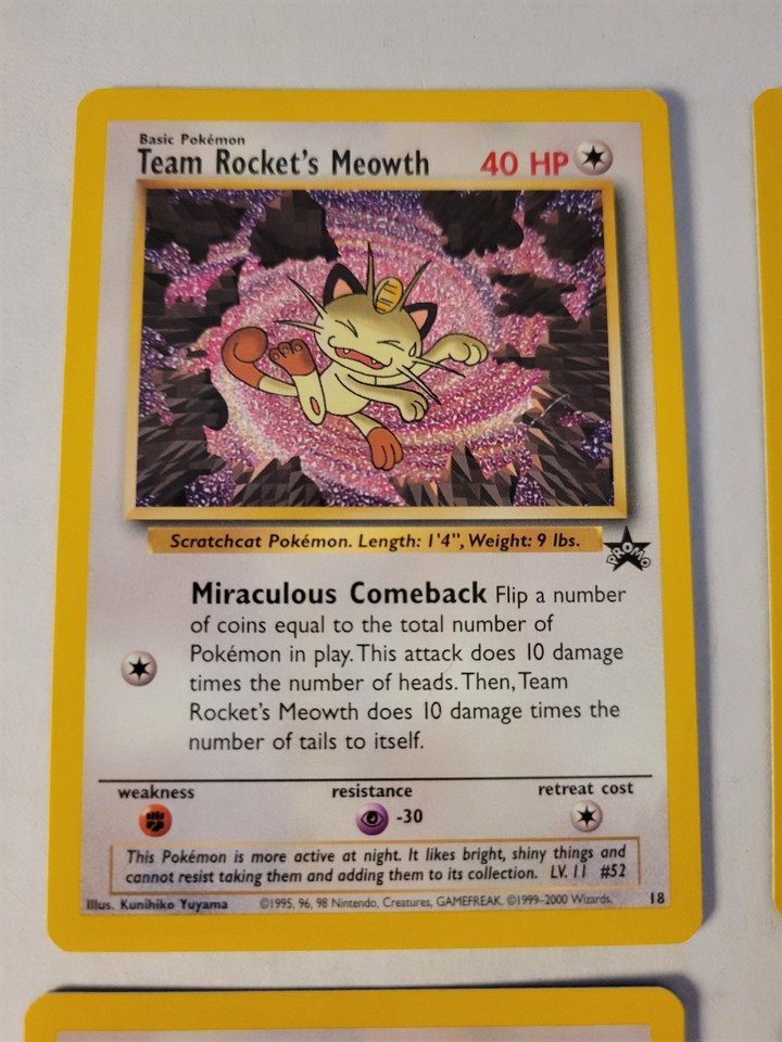 Pokemon - Black Star Promo - Team Rocket's Meowth - #18 | eBay