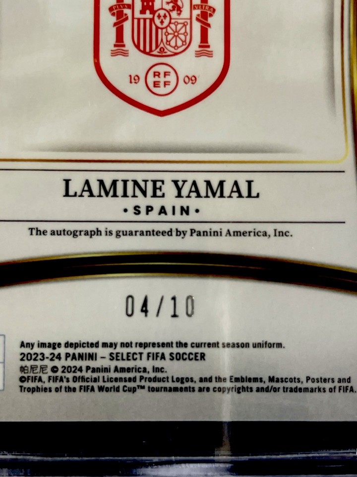 2023-24 Select Signatures GOLD- S-LY Lamine Yamal BGS 9.5 10 auto /10 ...