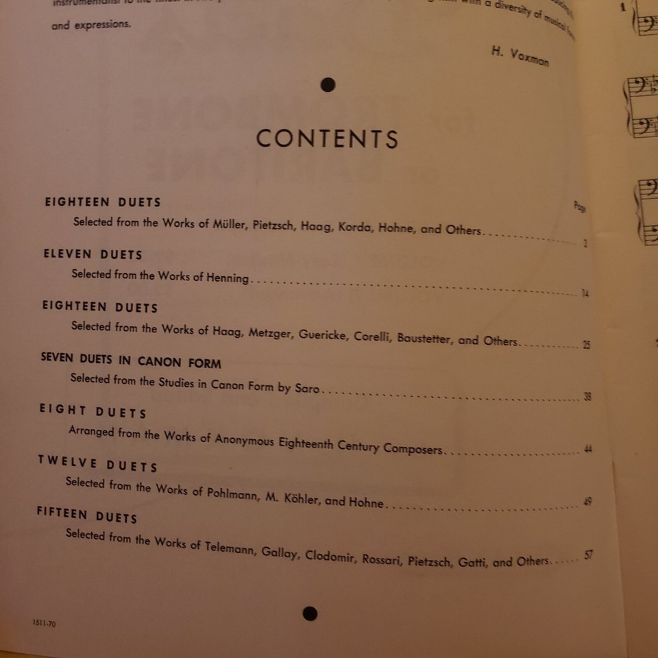 Rubank Advanced Method Trombone or Baritone Instrument Vol 1 Lesson ...