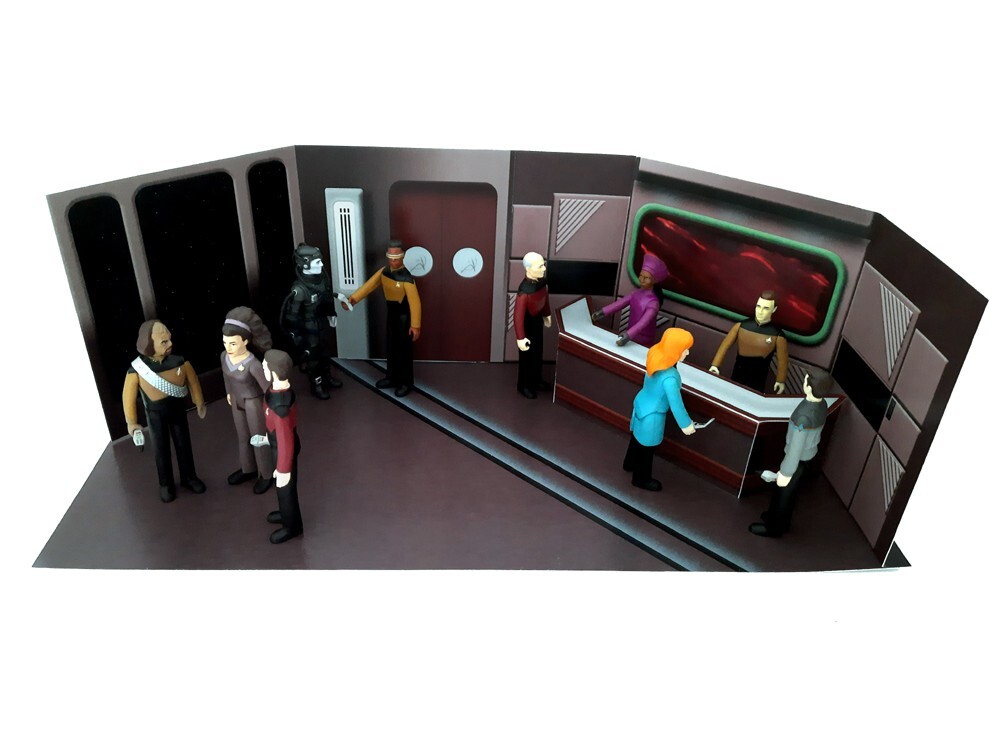 Star Trek TNG Ten Forward Bar Custom Playset 3.75 scale ReAction ...