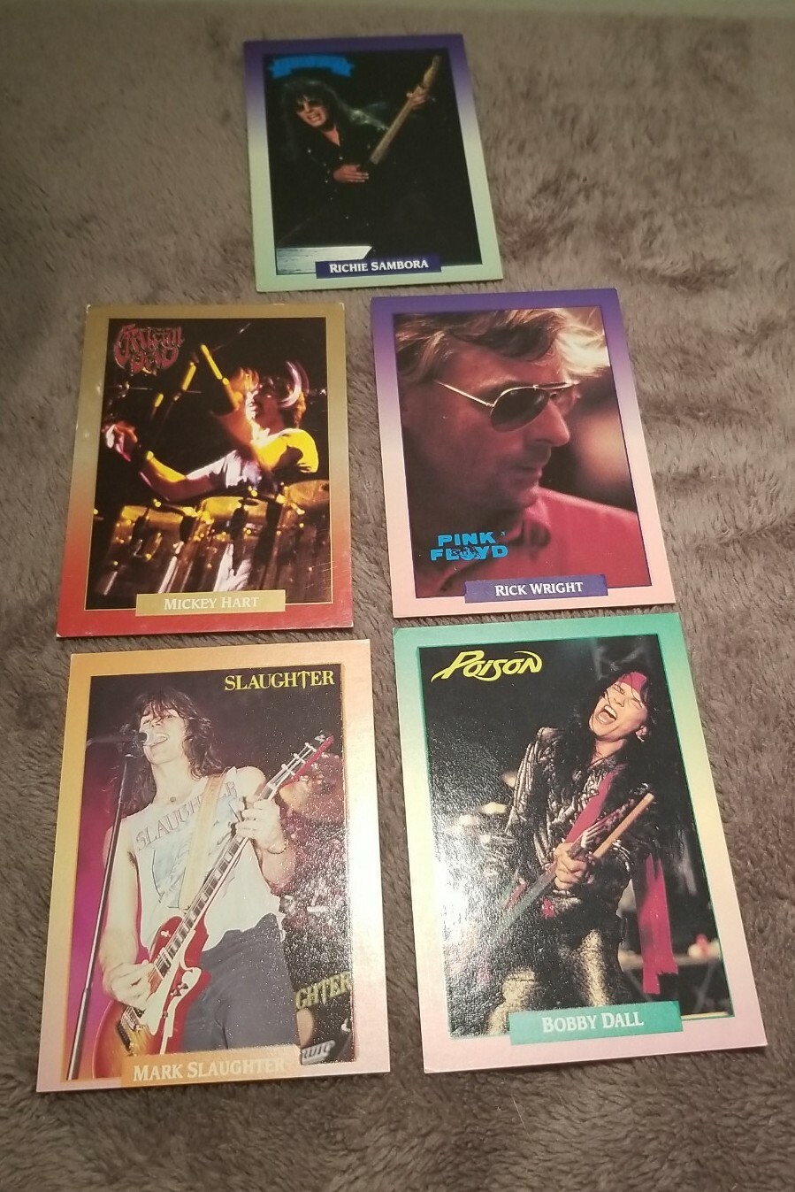 Lot of 5 Rock Band Trading Cards pub. 1991 Brockum Rockcards, Dead ...