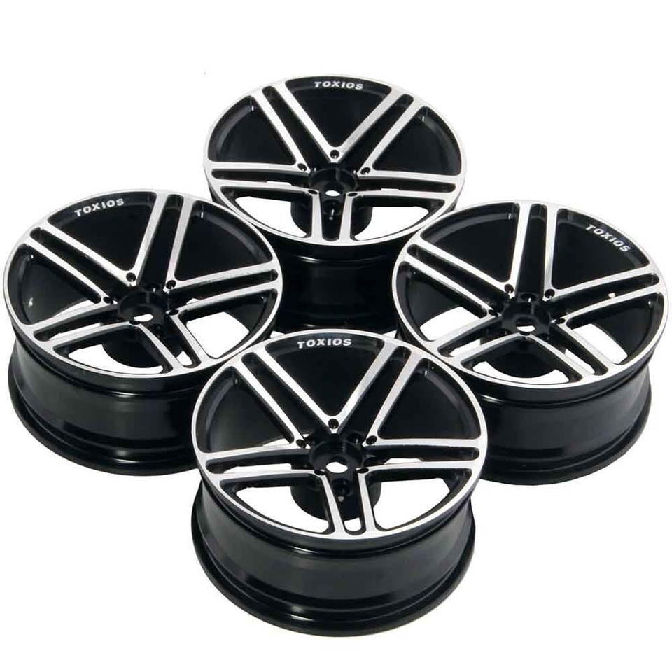 4Pcs Aluminum Wheels Hub Rims For 1/10 RC Car Tamiya TT-01 TT02 Sakura ...