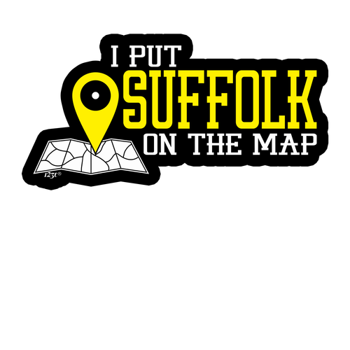 2 x Large Car Stickers - i put on the map suffolk Decal Bumper Laptop ...