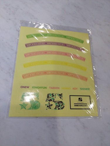 SHINee World V 5 2017 Japan Lightstick Stickers Set Official Sticker ...