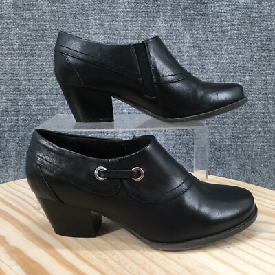 Wear Ever Boots Womens 8 M Renay Ankle Booties Black Faux Leather Block ...