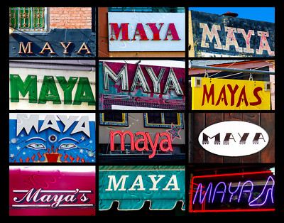 MAYA Name Poster featuring photos of actual signs | eBay