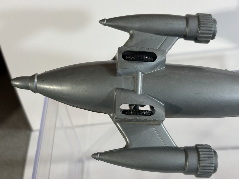 Vintage 1950s 7.5" Pyro X-200 Silver Space Ranger Spaceship Rocket w ...