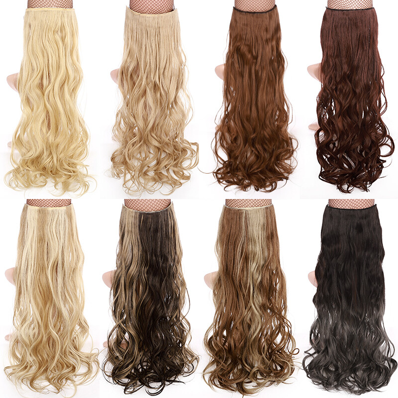 CLEARANCE 3/4 Full Head Clip in 100% Natural Long Hair Extension as ...