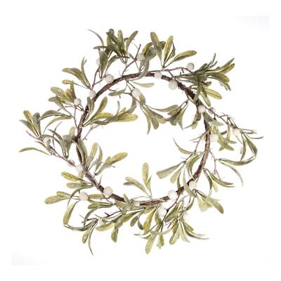 Couronne De Gui Ronde En Paillettes De Noël 35cm - Décoration De Porte ...